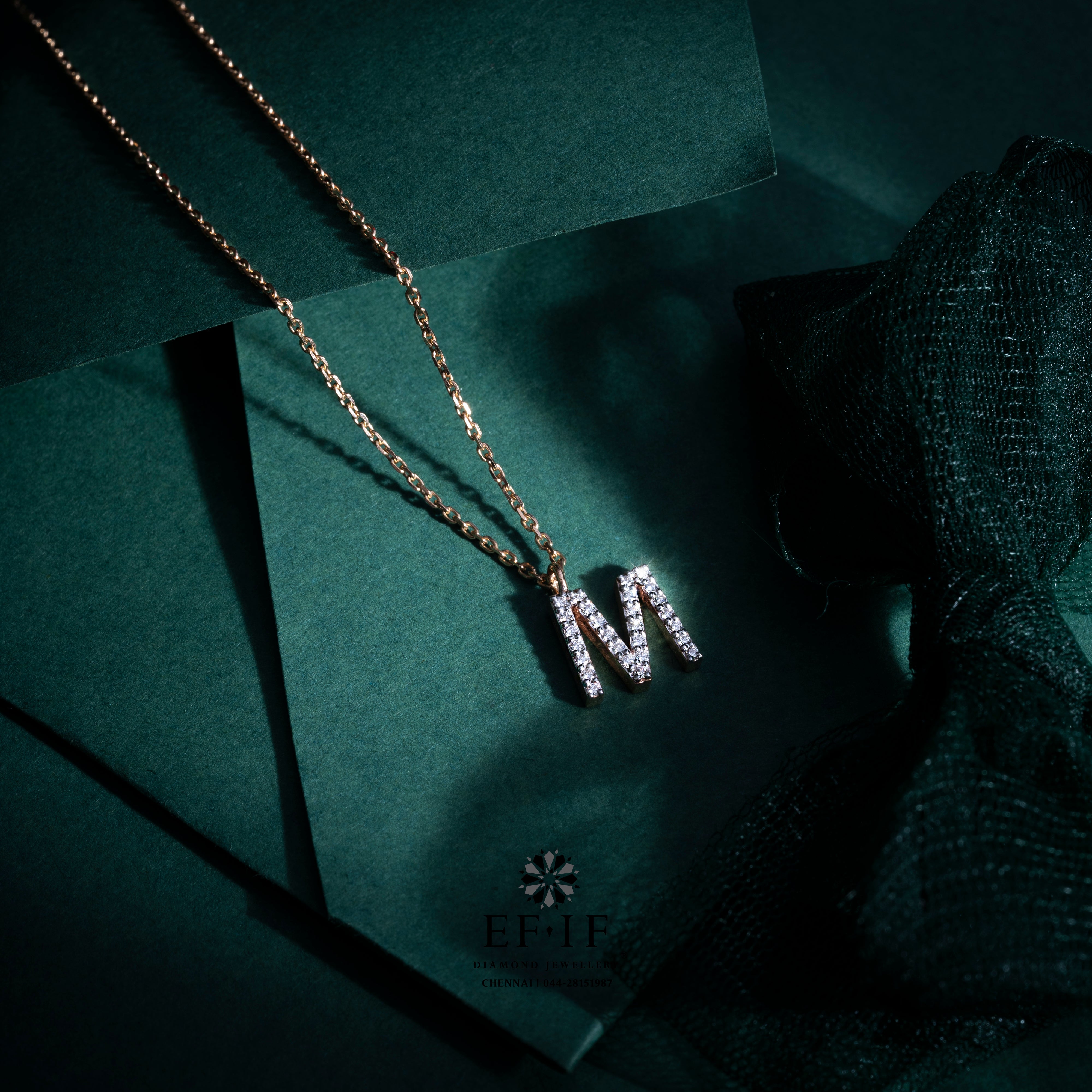 Custom Initial Diamond Pendant - EF-IF Diamond Jewllery. – EF-IF ...