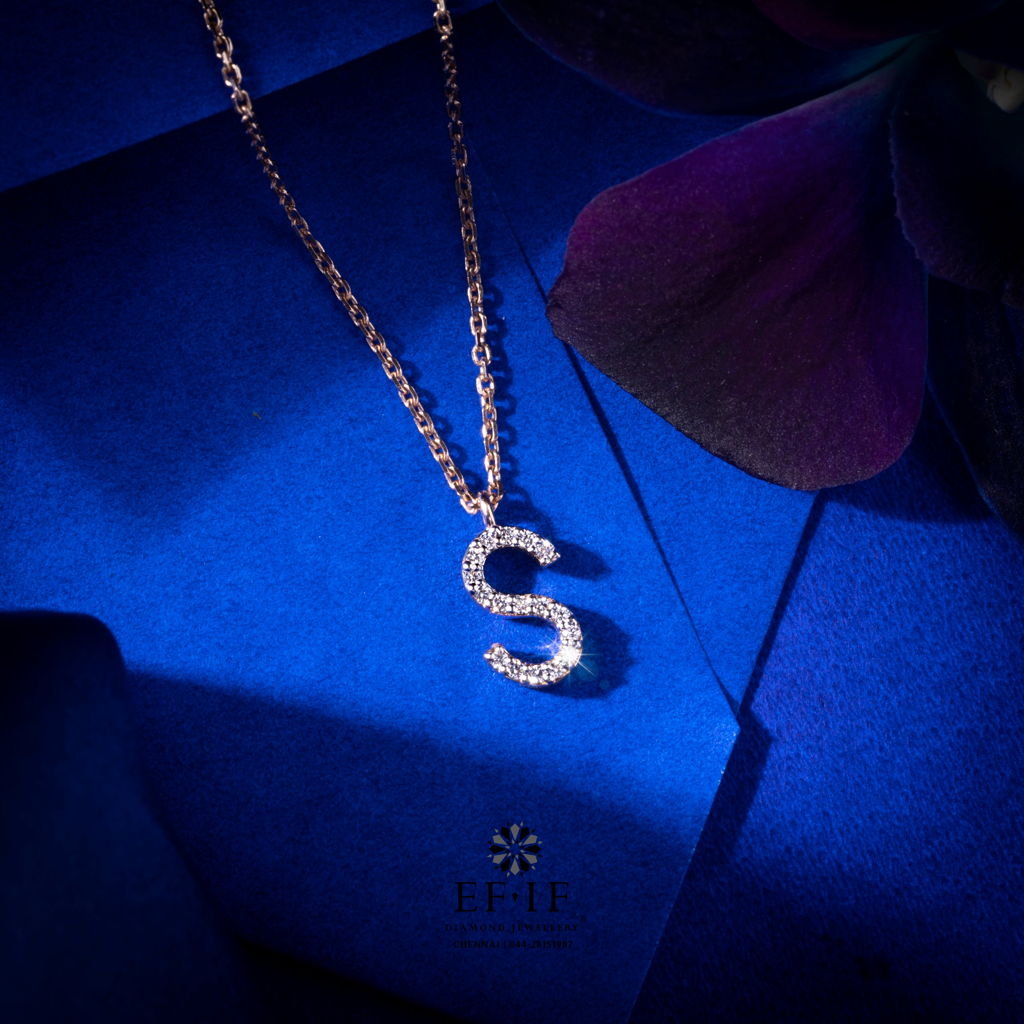 Custom Initial Diamond Pendant - EF-IF Diamond Jewllery. – EF-IF ...