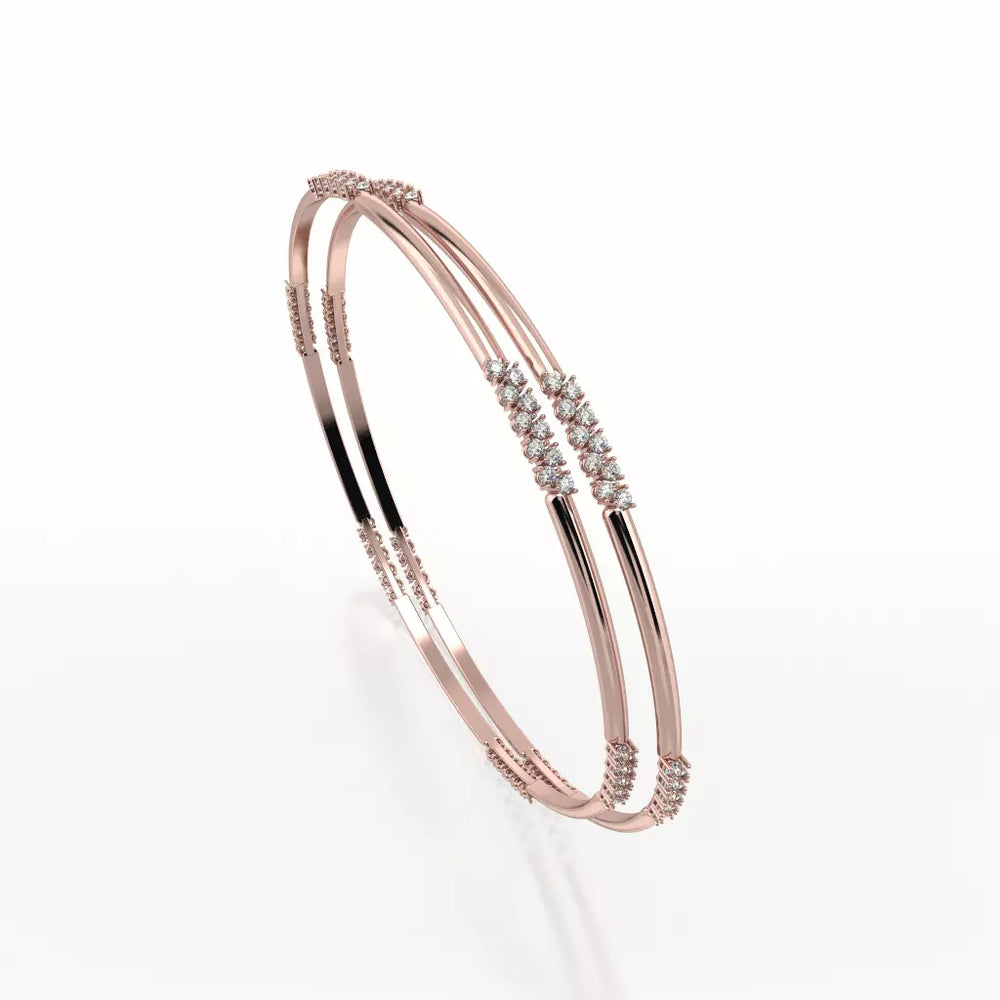 simple diamond bangles designs