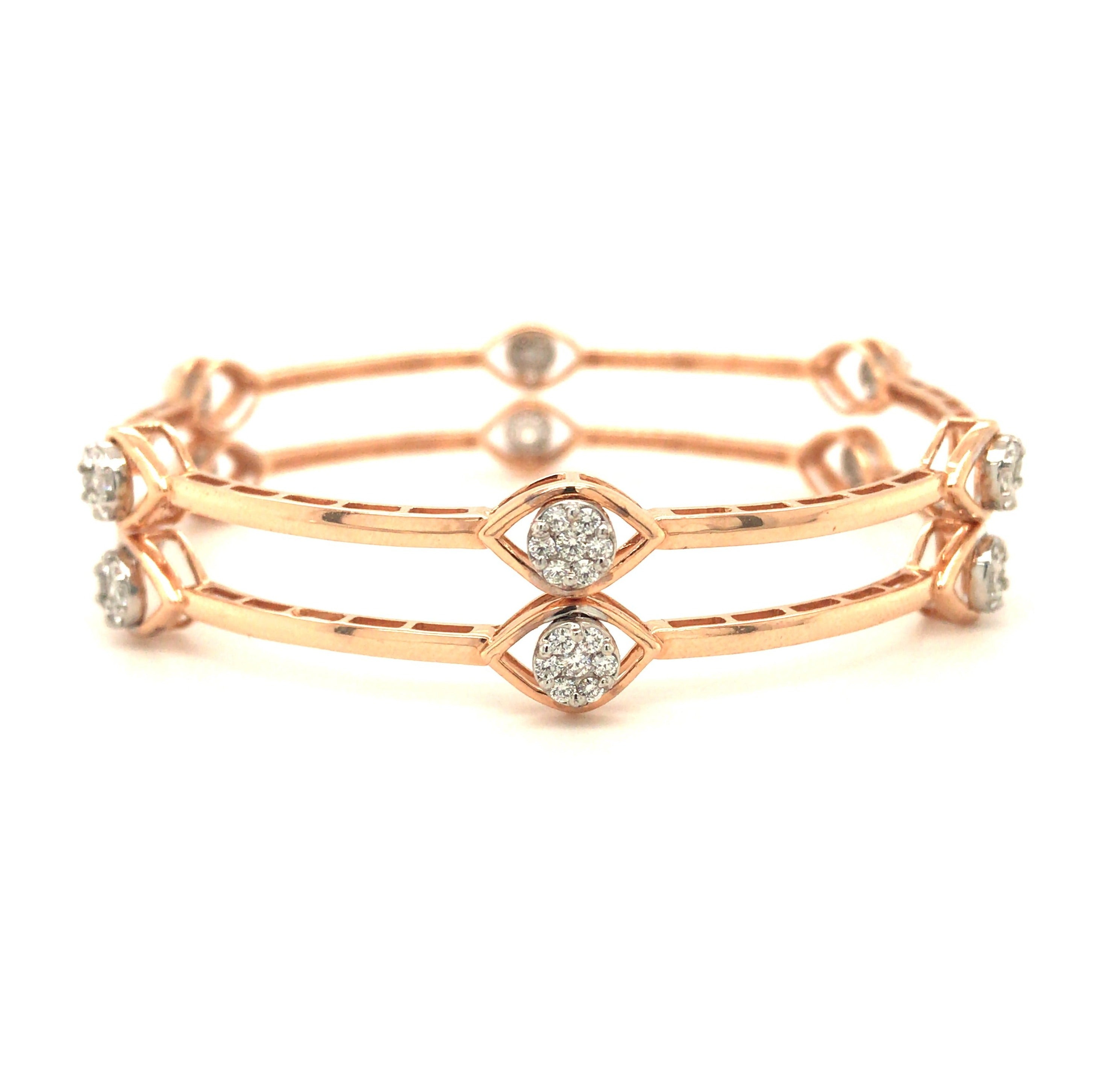 GLORIOUS BLOSSOM BANGLE | EF-IF Diamond Jewellery