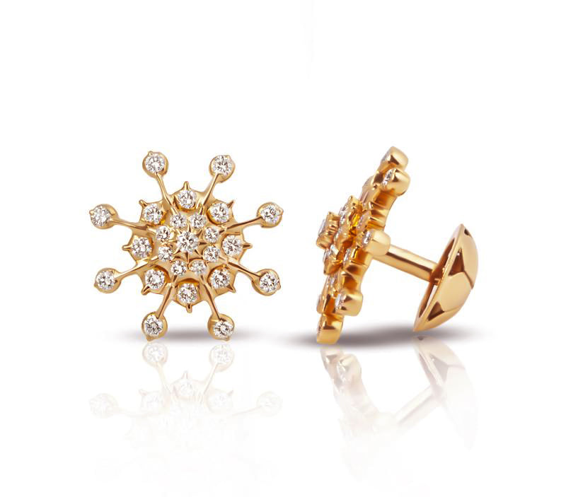 The Prathama Closed Setting 22k Diamond Stud - EFIF Diamonds – EF-IF ...