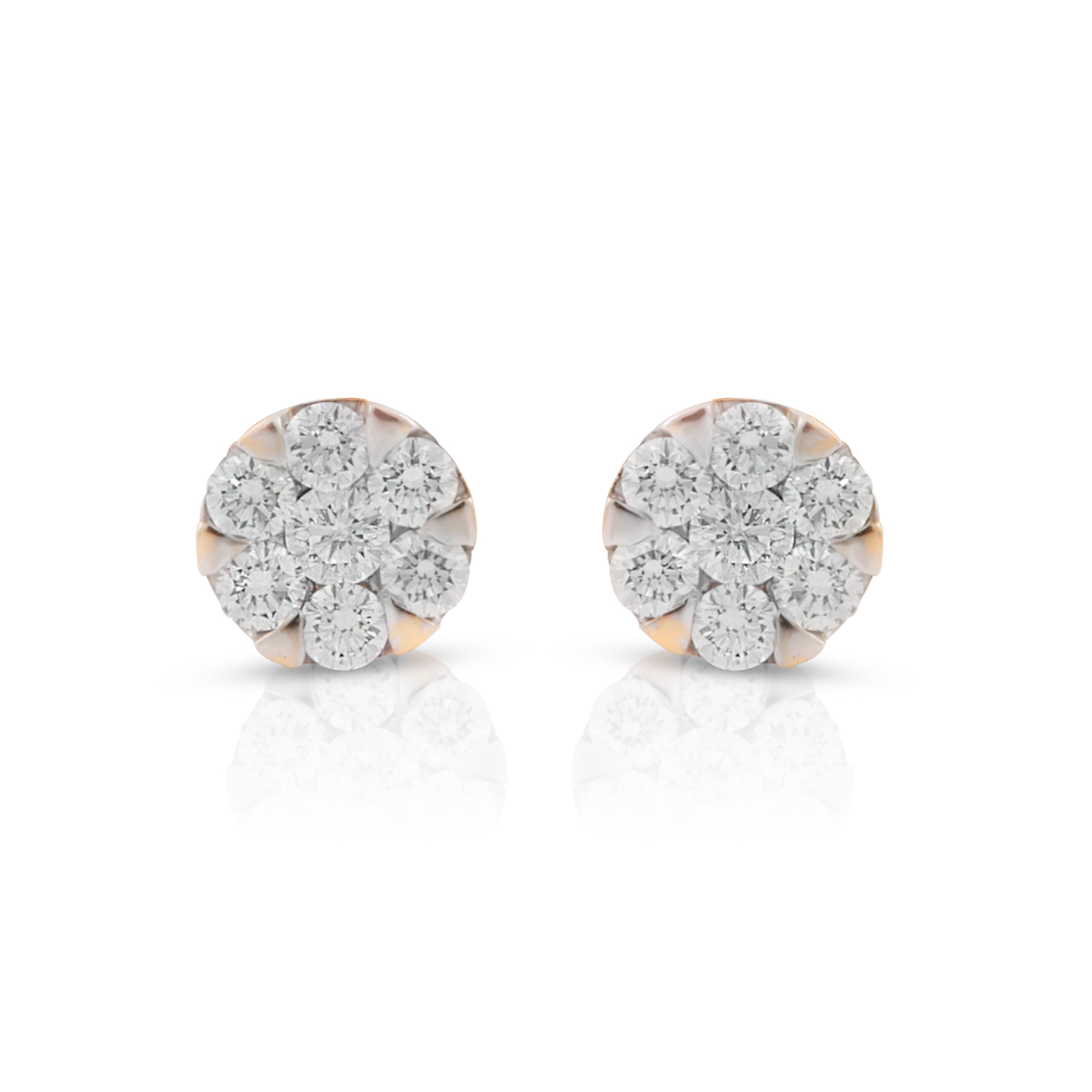 ELITE 18KT YELLOW GOLD STUDS - EFIF Diamonds – EF-IF Diamond Jewellery