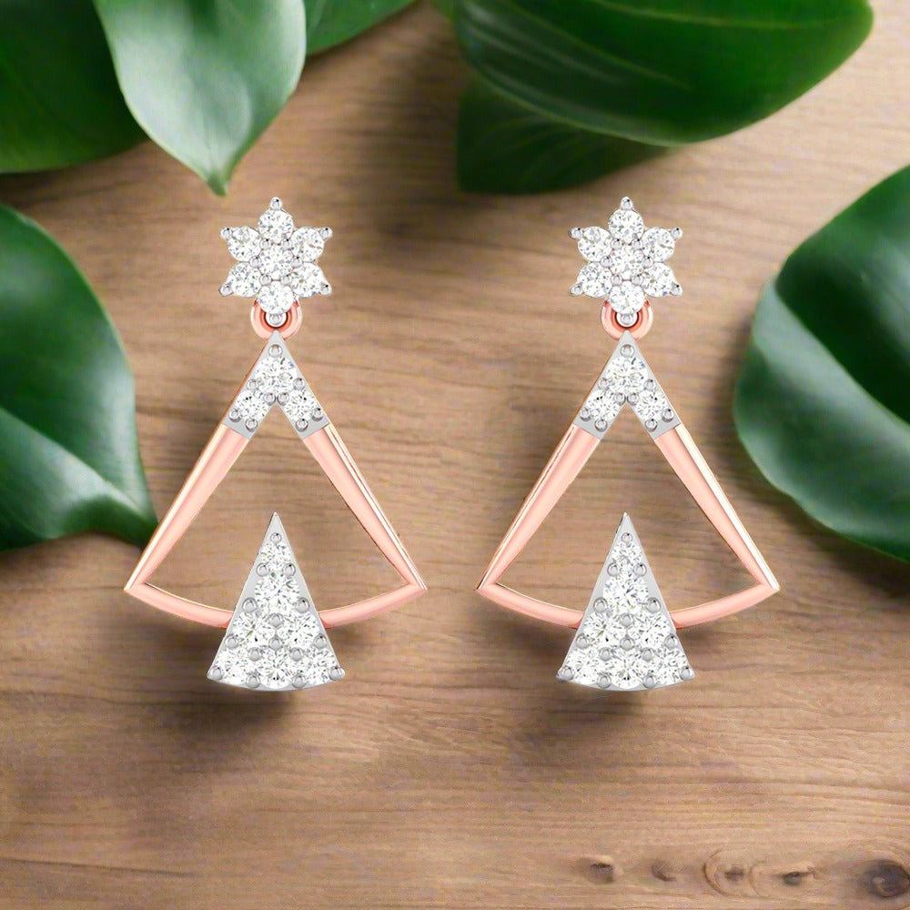 The Trikone Studs - EFIF Diamonds – EF-IF Diamond Jewellery