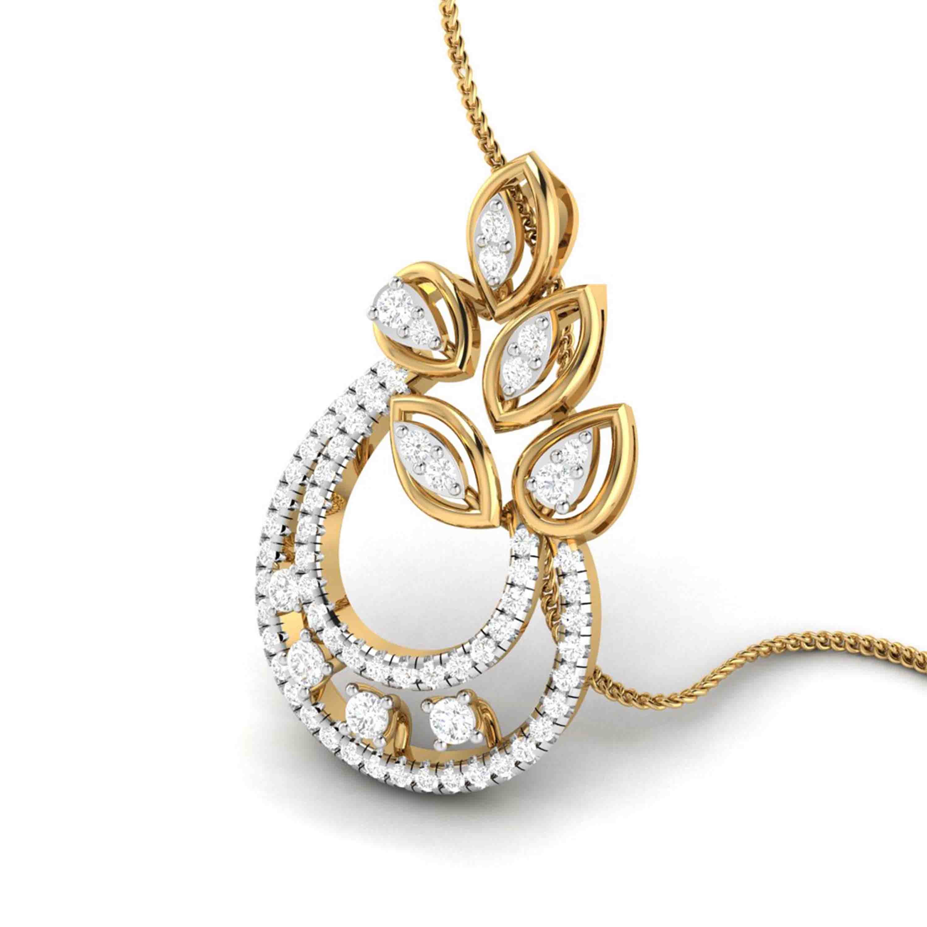Diamond Pendant For Women Online In India - EF-IF Diamond Jewllery ...