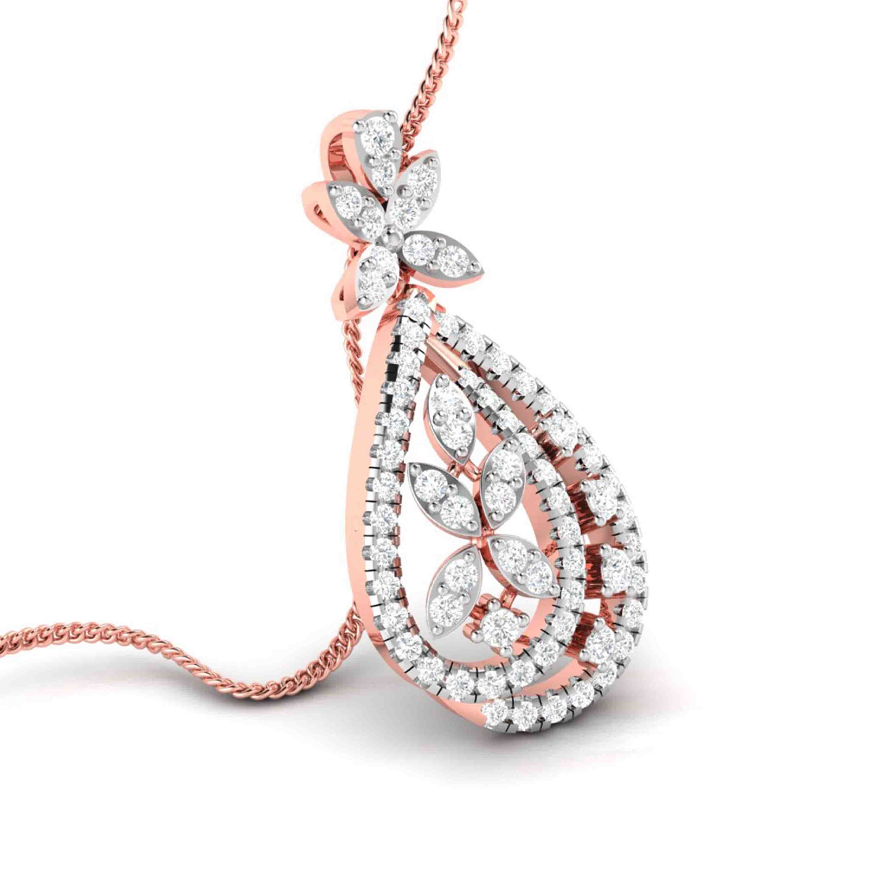 Diamond Pendant For Women Online In India - EF-IF Diamond Jewllery ...
