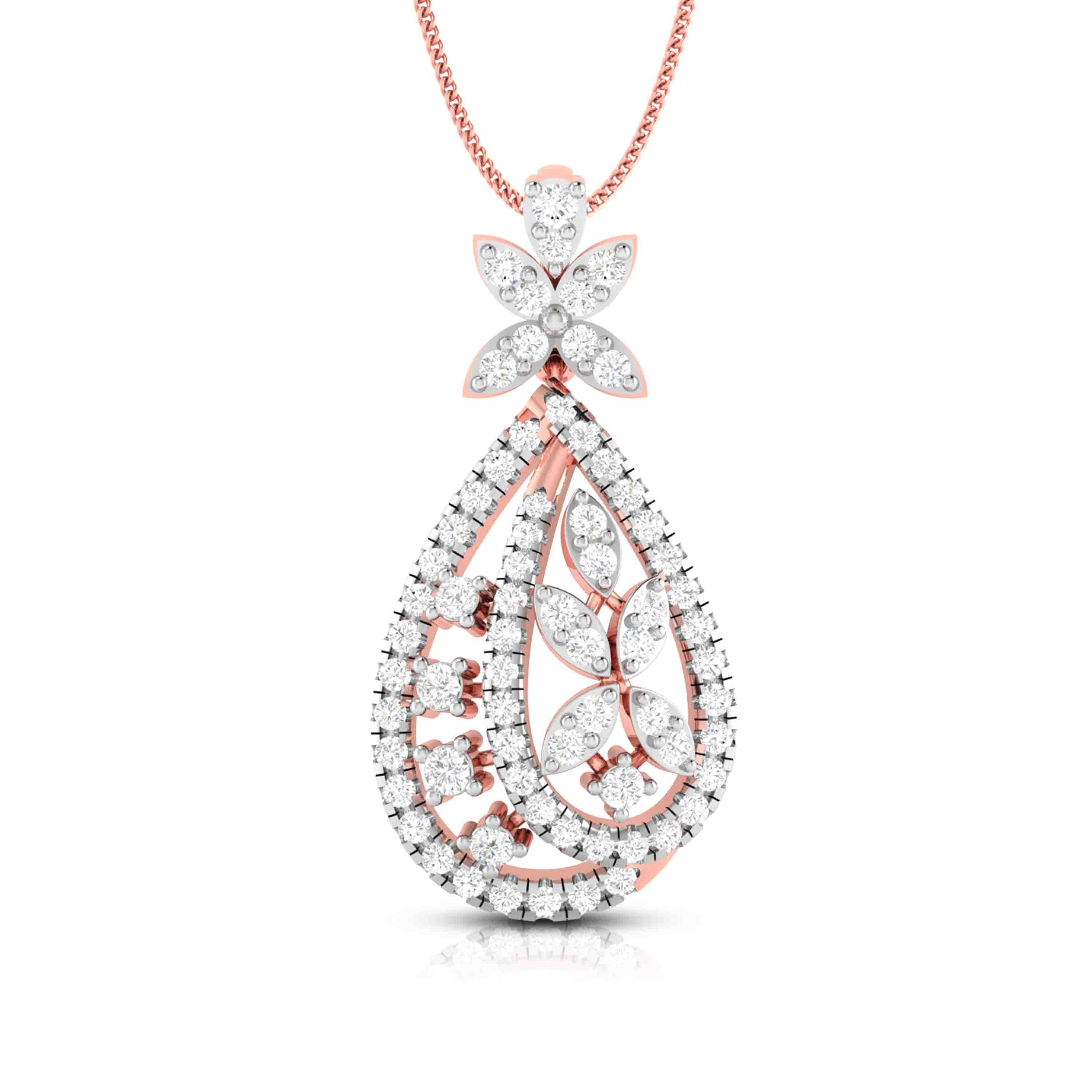 Diamond Pendant For Women Online In India - EF-IF Diamond Jewllery ...
