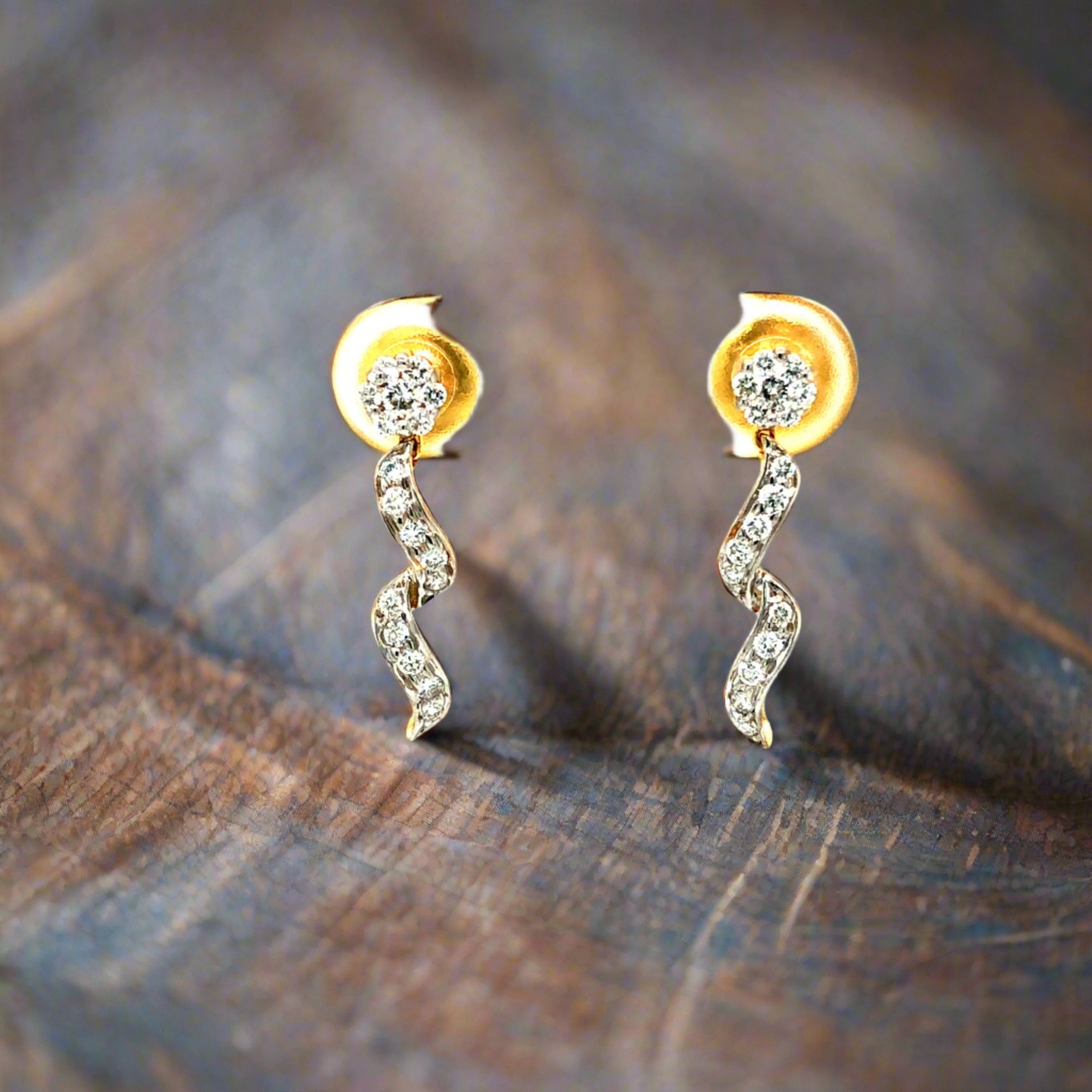 WAVE DIAMOND STUDS - EFIF Diamonds – EF-IF Diamond Jewellery