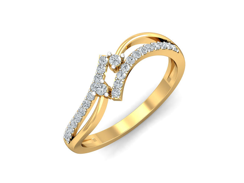 Bright Conjoining Lines Ring For Women - EFIF Diamonds – EF-IF Diamond ...