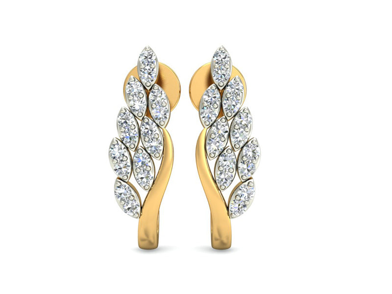 Serene Half Loop Earrings - EFIF Diamonds – EF-IF Diamond Jewellery