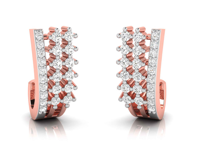 Posh Diamond Studded Earring - EFIF Diamonds – EF-IF Diamond Jewellery