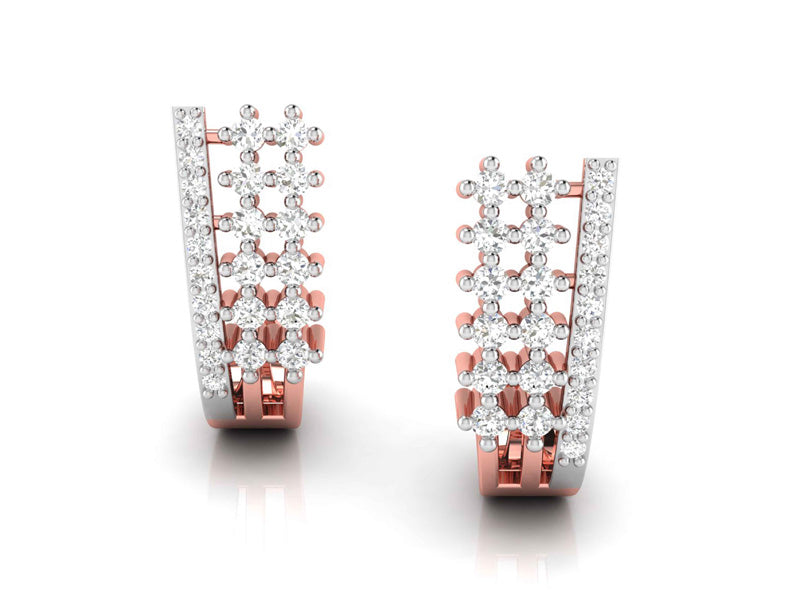 Posh Diamond Studded Earring - EFIF Diamonds – EF-IF Diamond Jewellery
