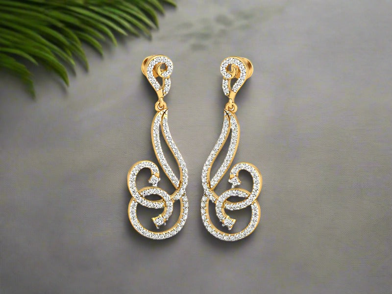 Fancy Inter-twined Earrings - EFIF Diamonds – EF-IF Diamond Jewellery